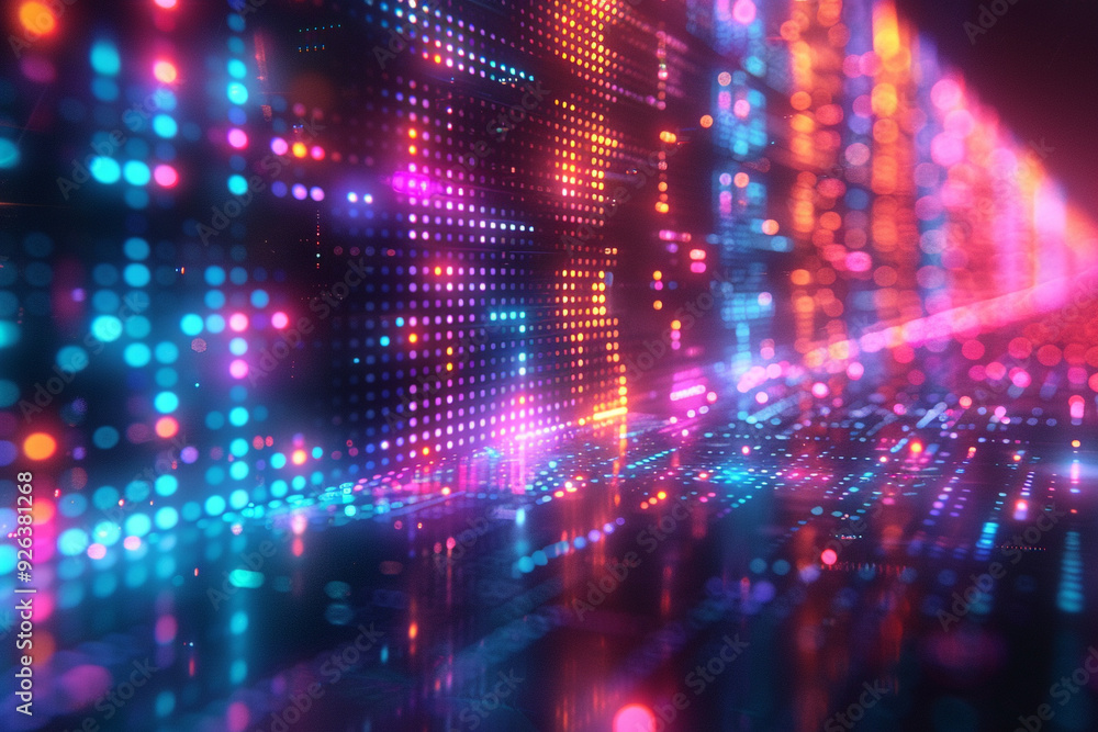 abstract technology background features a mesmerizing glitch texture ...