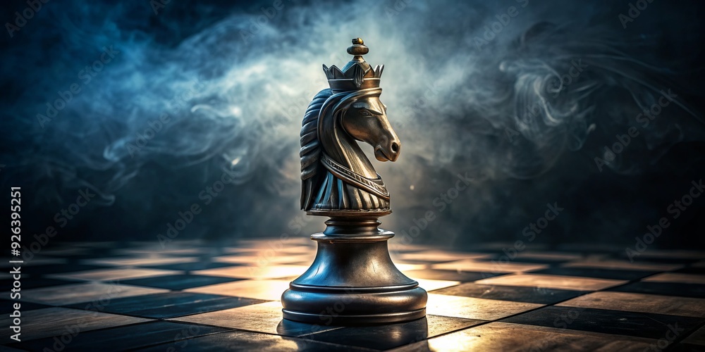 Moody Low-Key Knight Chess Piece Mystical Magical Fantasy Wizardry ...
