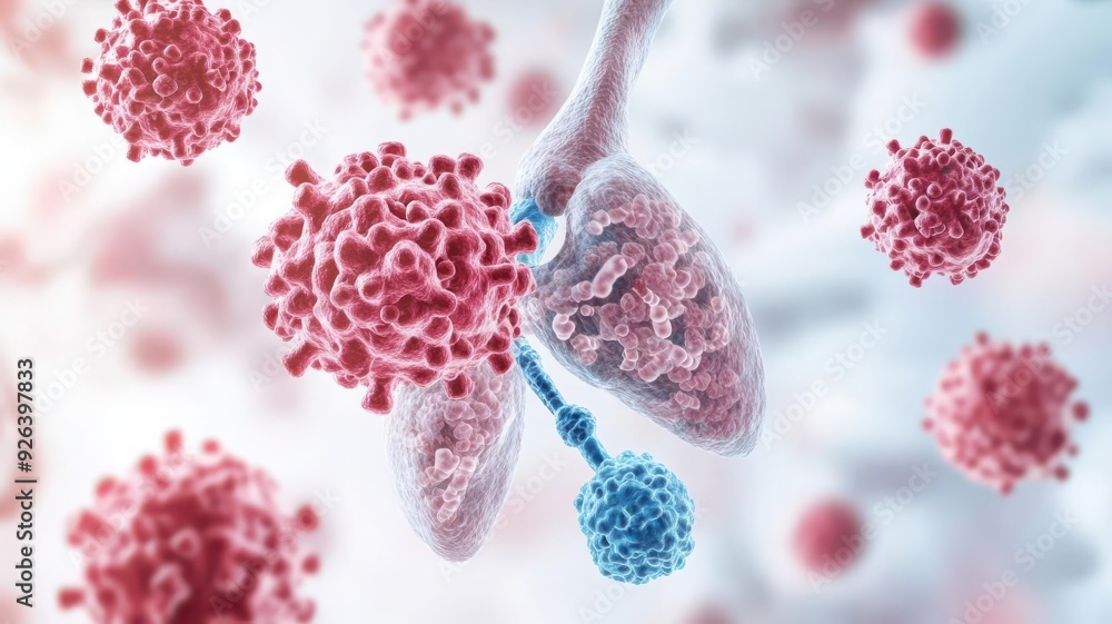 Visualization of immune cells attacking lung cancer post-radiation ...
