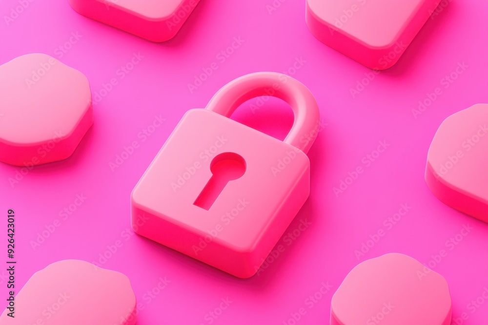 Cybersecurity measures, data protection strategies, minimalism, 3D ...