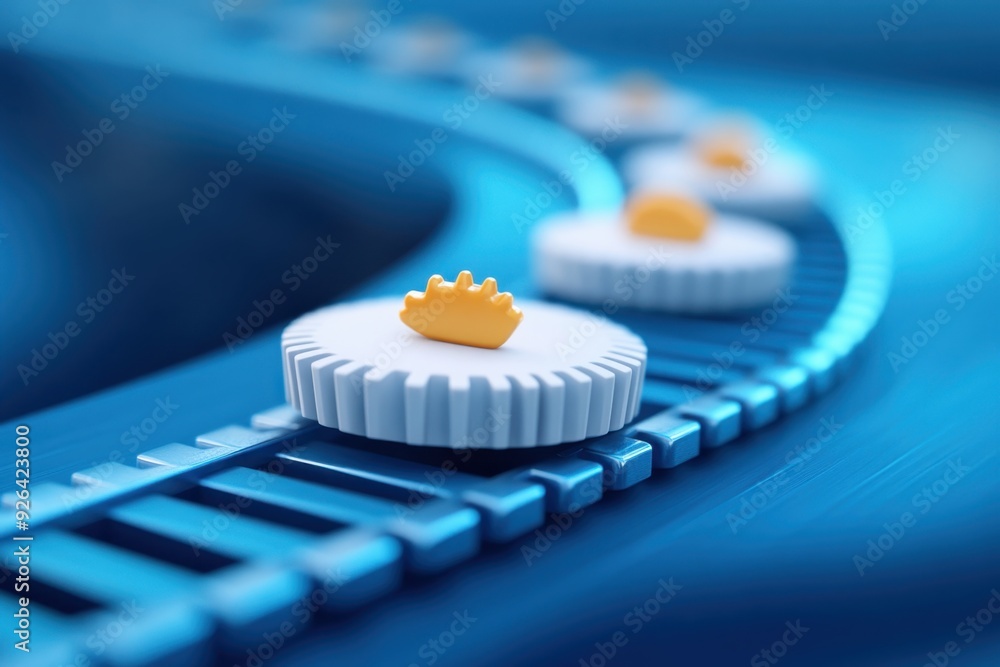 Gear Supply Chain Optimization Efficient Logistics Management 3d