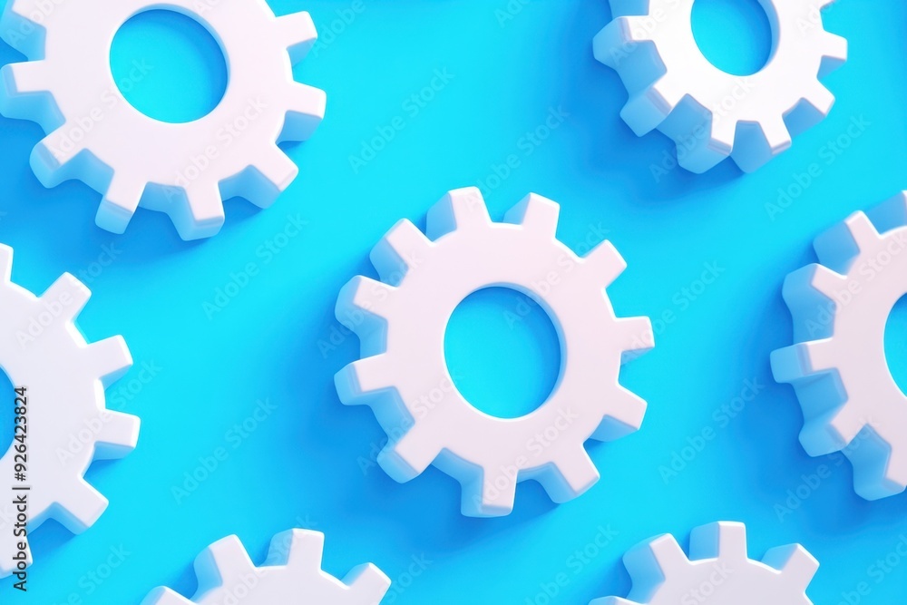 Gear, supply chain optimization, efficient logistics management, 3D ... Gear, supply chain optimization, efficient logistics management, 3D ...