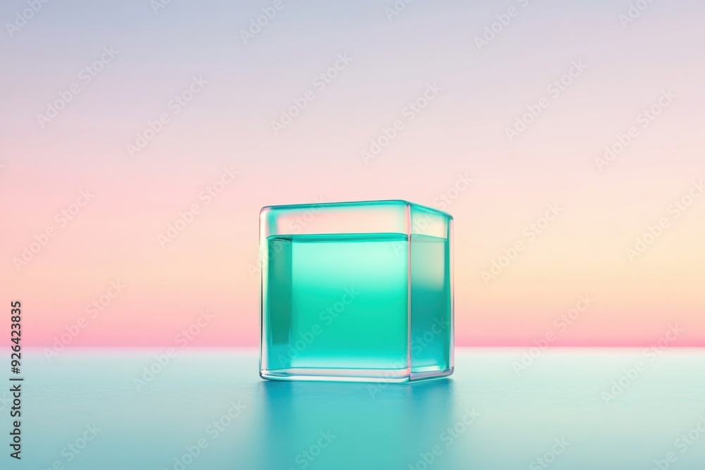 Glass, pricing transparency, building customer trust, 3D render. A 3D ...