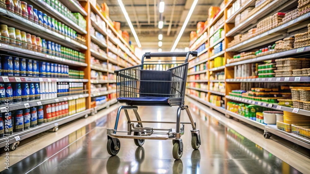 Accessible shopping cart with extra legroom and sturdy handles awaits ...