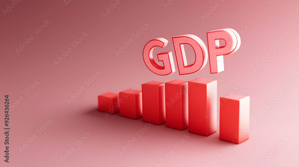 Growth and increase of gross domestic product concept, economic ...
