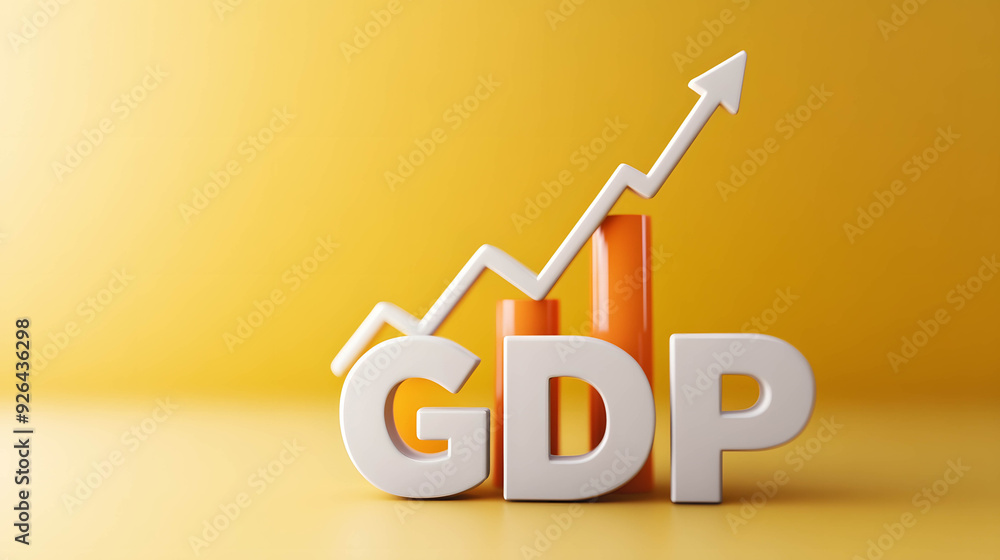 Growth and increase of gross domestic product concept, economic ...