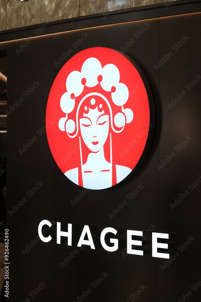 Shanghai,China-August 17th 2024:CHAGEE store sign brand logo. Chinese ...