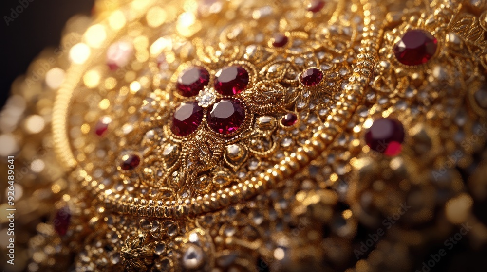 Close-up 3D photography of a traditional Thai jewelry piece ...