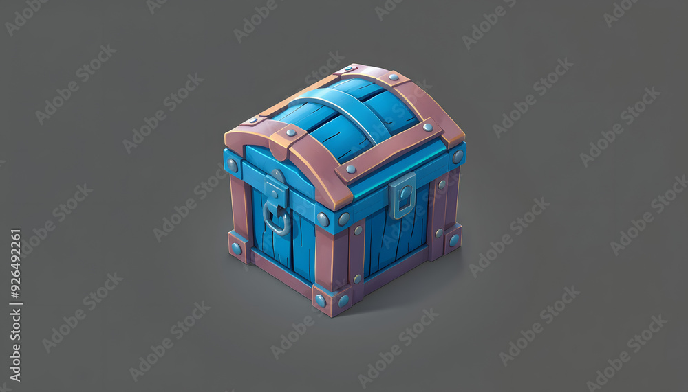 ภาพประกอบสต็อก Treasure chest on transparent background. Illustration ...
