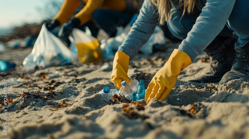 symbolic of community efforts to address microplastics. This image ...