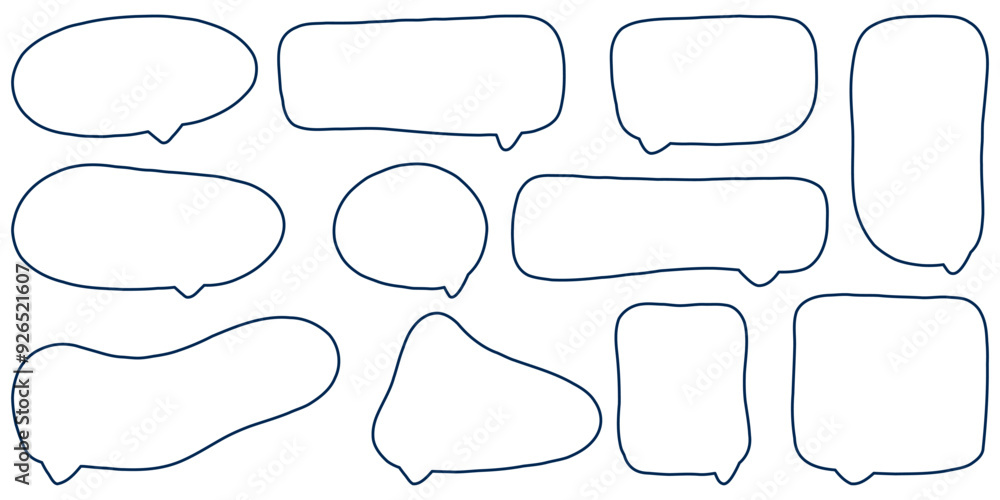 Collection of empty word bubbles outline on transparent background in ... Collection of empty word bubbles outline on transparent background in ...