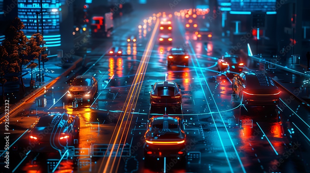AI-powered traffic management in a smart city, with synchronized ...