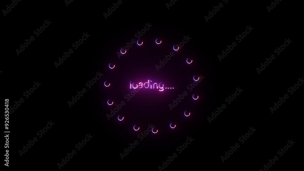 Glowing neon circle loading animation. Loading wheel animation. loading ... Glowing neon circle loading animation. Loading wheel animation. loading ...
