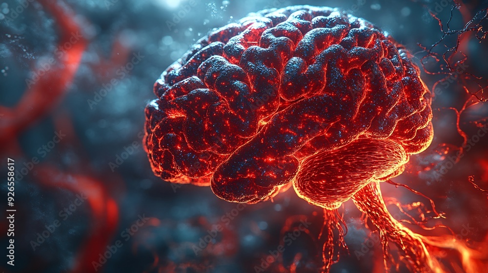 3D Human Blood Vessels in the Brain: A high-quality 3D rendering ...