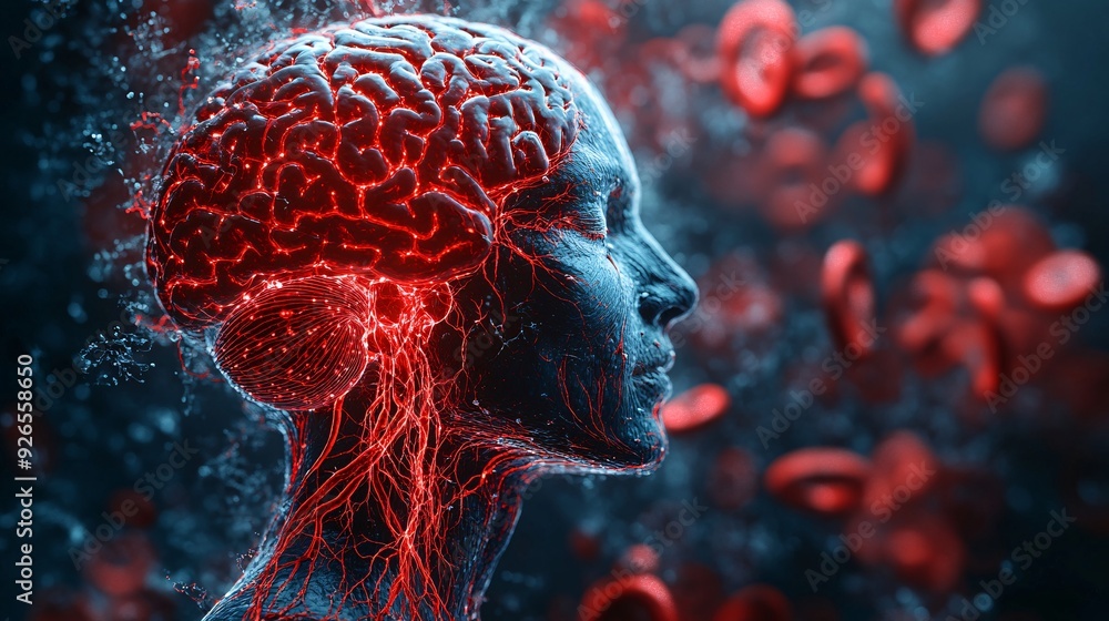 3D Human Blood Vessels in the Brain: A high-quality 3D rendering ...