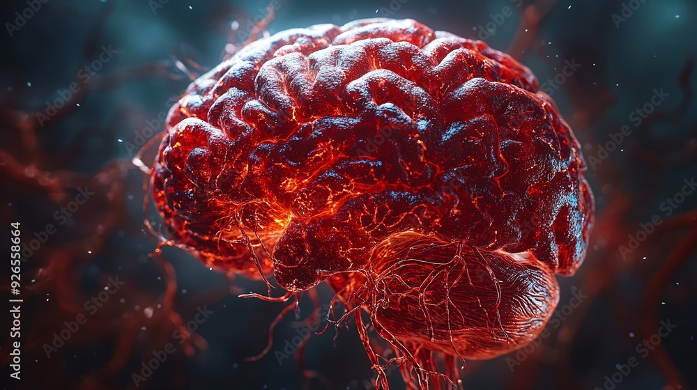 3D Human Blood Vessels in the Brain: A high-quality 3D rendering ...