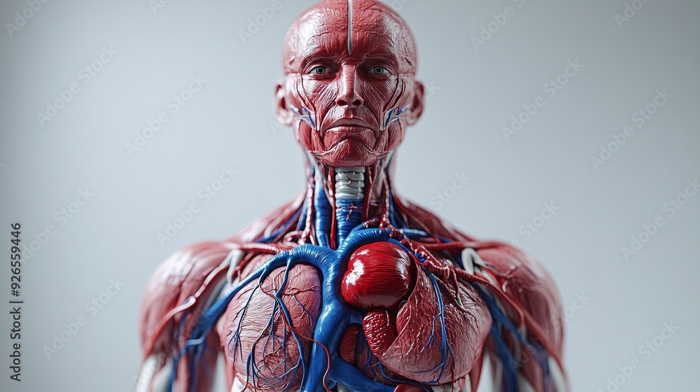 3D Human Cardiovascular System: A high-quality 3D model showing the ...