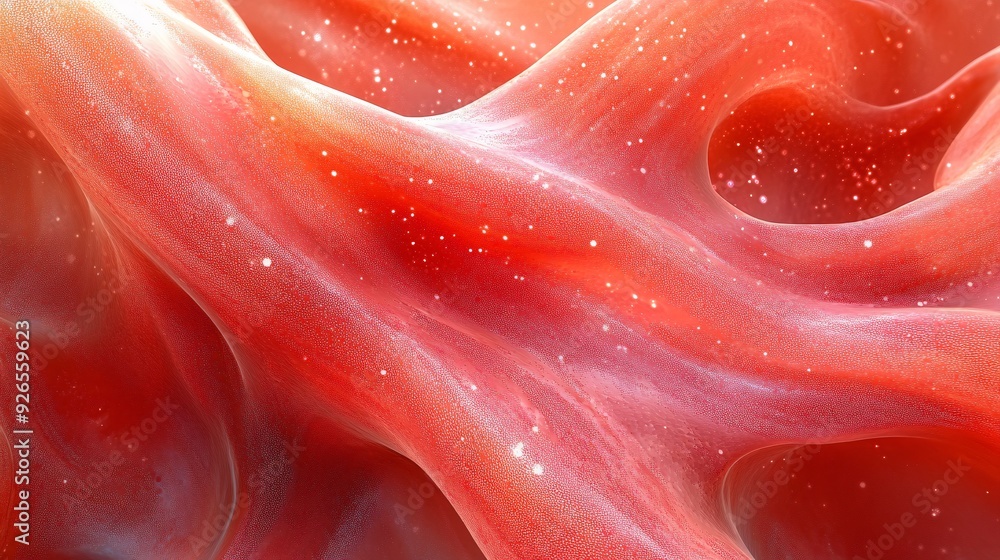 3D Human Muscle Fiber Anatomy: A detailed 3D rendering of muscle fibers ...