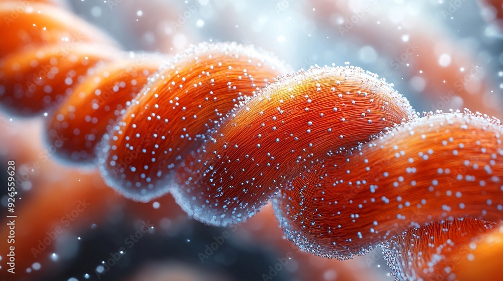 3D Human Muscle Fiber Anatomy: A detailed 3D rendering of muscle fibers ...