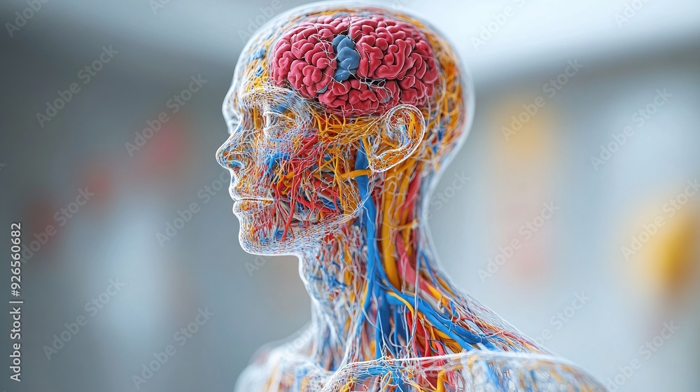 3D Human Lymphatic System: A detailed 3D rendering of the lymphatic ...