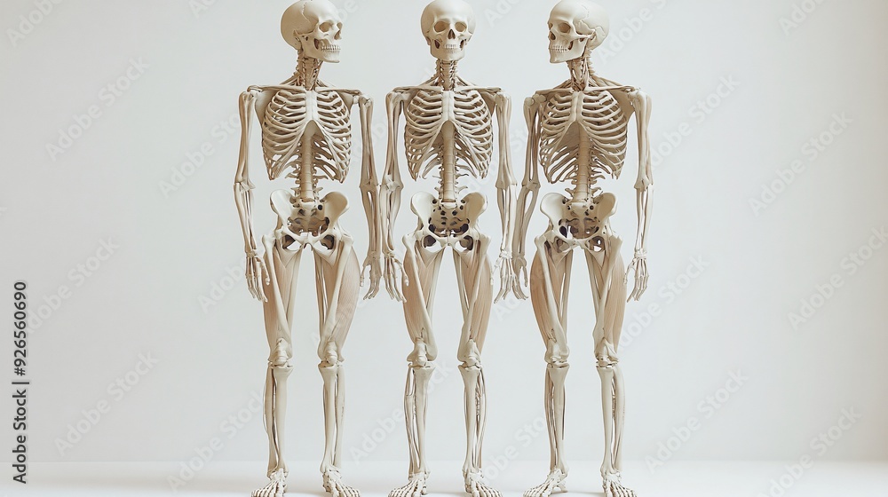 3D Human Skeletal System: A full-body 3D model focusing on the bone ...