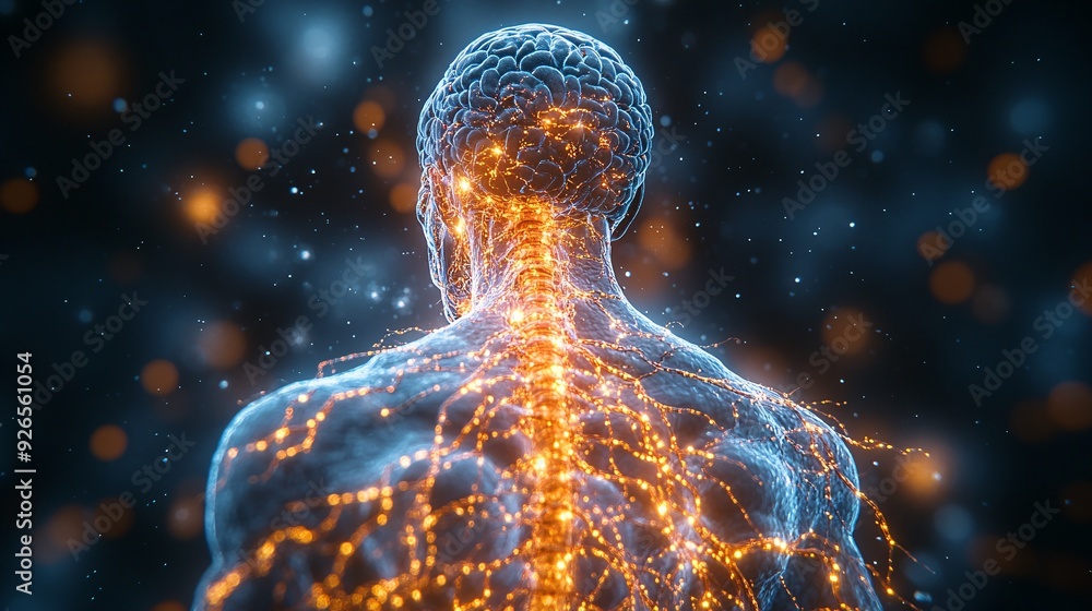 3D Human Nervous System: A comprehensive 3D illustration of the nervous ...