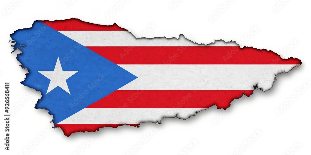 Country outline with Puerto Rican flag, Puerto Rico, country, outline ...