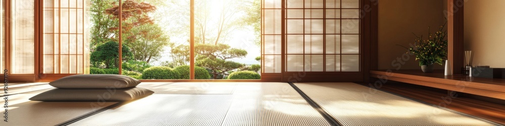 Serene Japanese Zen Room: Minimalist Tatami and Shoji Elegance ...