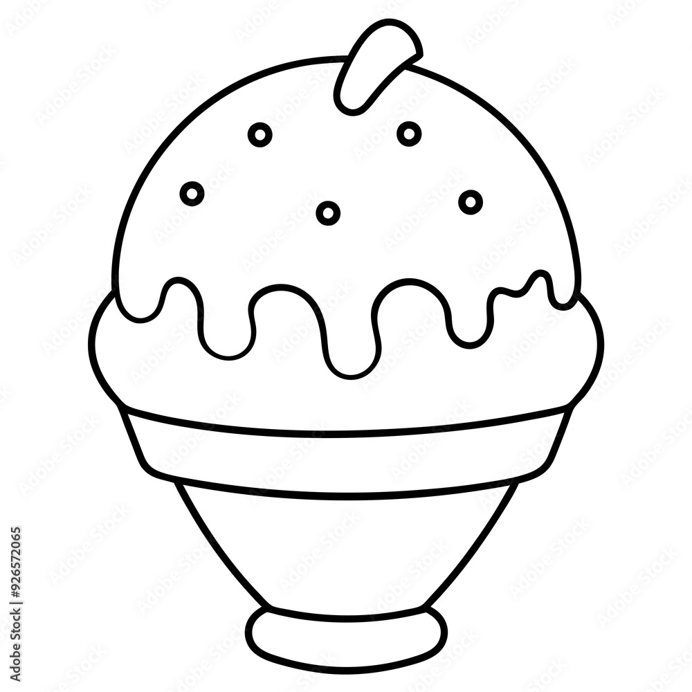 Cute Ice Cream Vector Illustration - SVG, Cricut Cut Files, Logo Icon ...