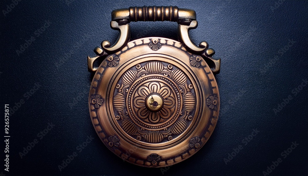 Antique design background object old vintage ancient metal lock door ...