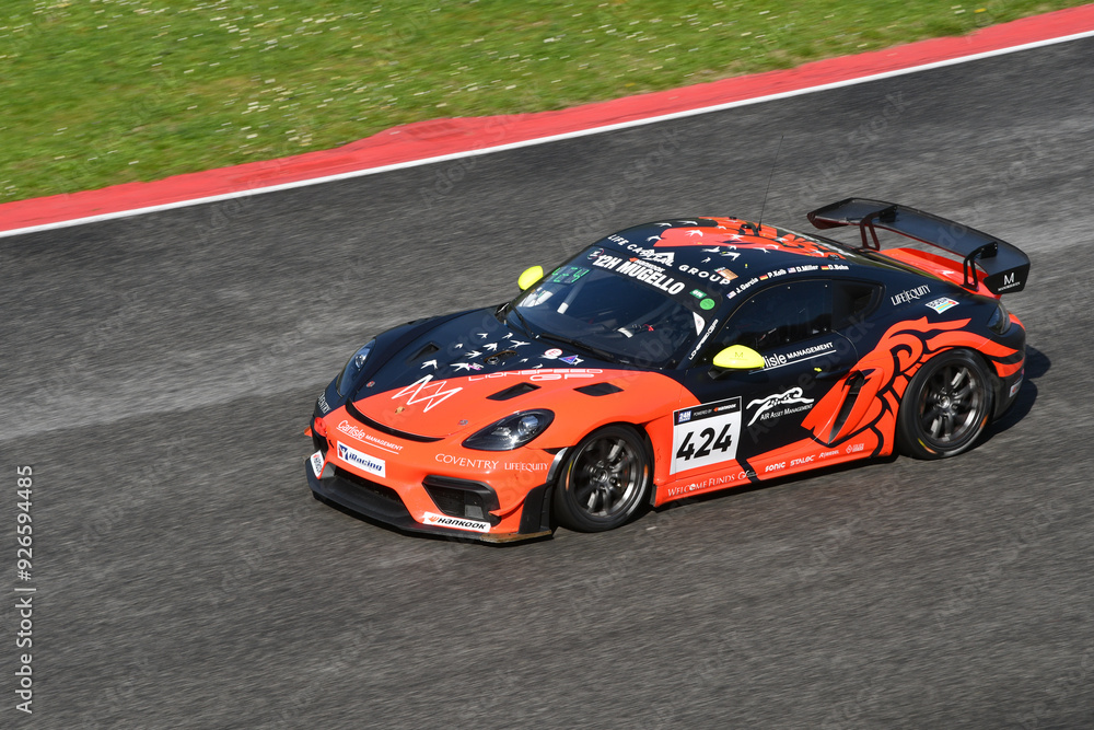 Scarperia, 23 March 2024 Italy: Porsche 718 Cayman GT4 RS of Team ...