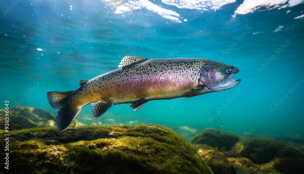 Trout underwater wildlife salmon wild fish animal river lake water ...