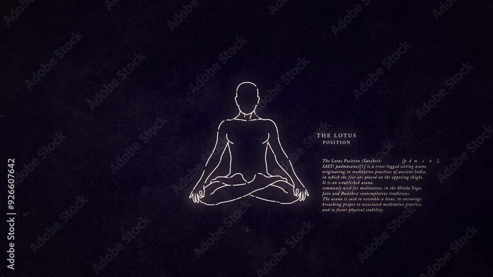 Man in lotus position entering in deep meditation activating the 7 ...