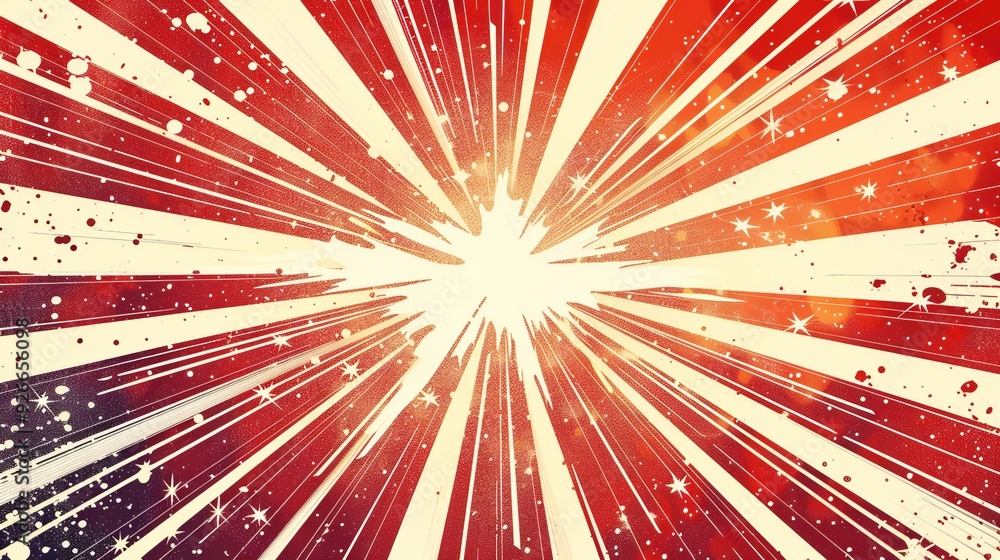 Red comic background with white starbursts, perfect for a superhero ...