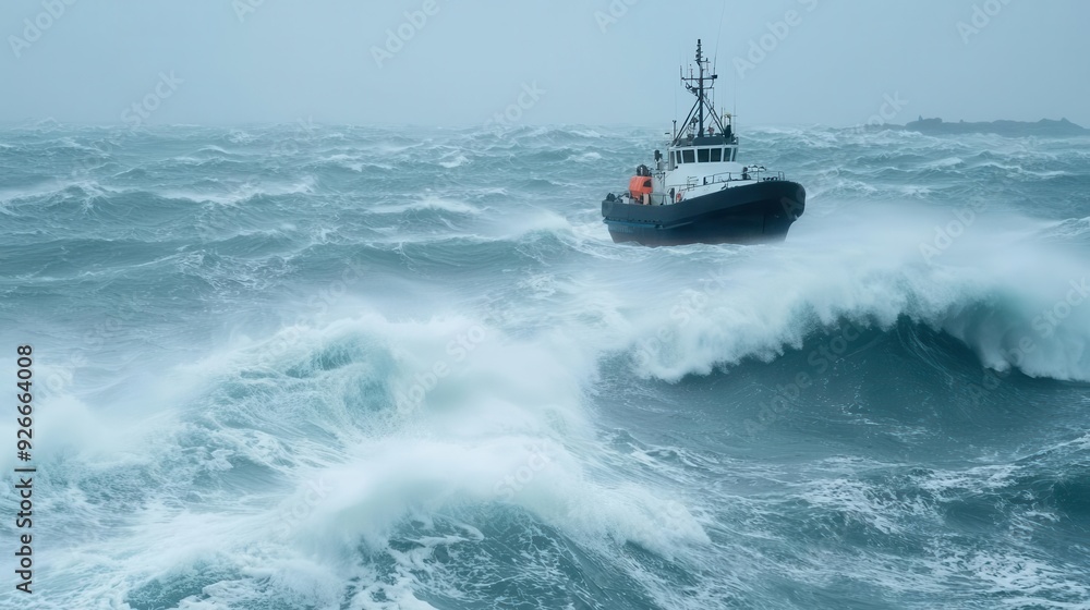 The emergency response team is facing massive ocean waves, extreme ...
