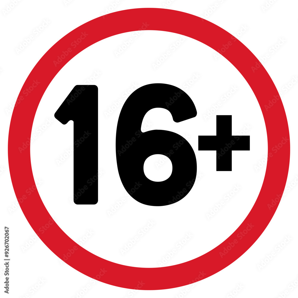 Age limit 16 line icon. Film, cartoon, permission, ban, censorship ...