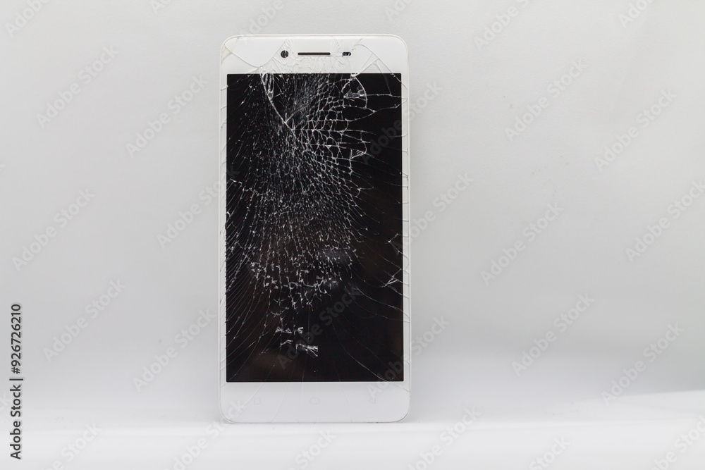 damaged LCD screens of mobile phones are collected as electronic waste ...