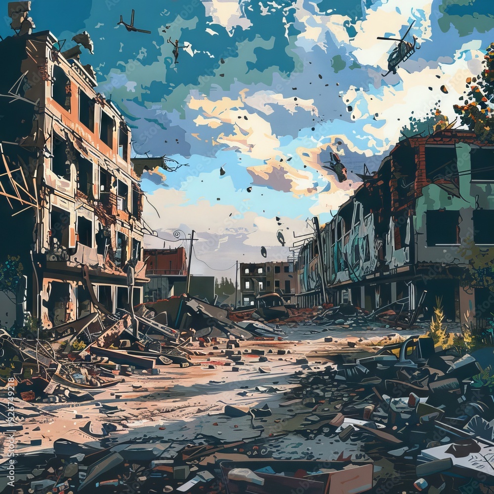 "This illustration captures the harrowing aftermath of war in Ukraine ...