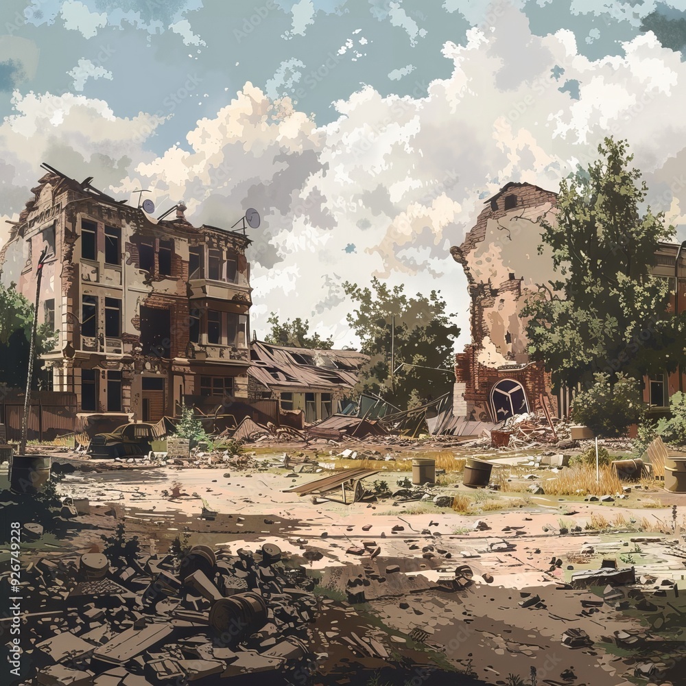 "This illustration captures the harrowing aftermath of war in Ukraine ...