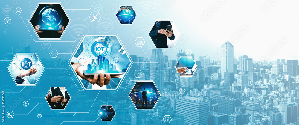 Communication technology , smart connection IOT and people network ...