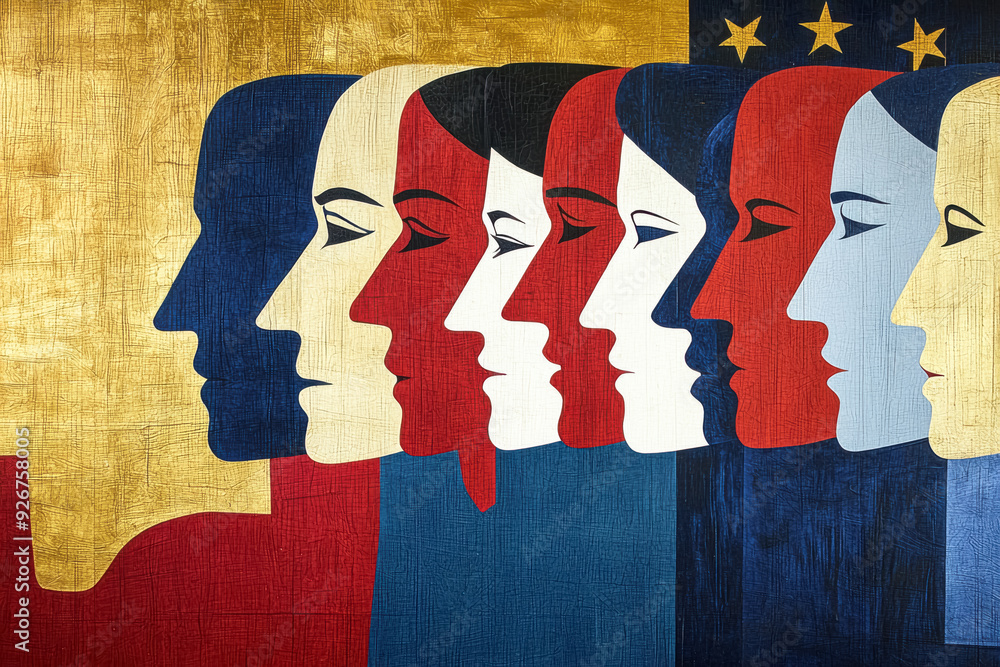 Unity in Diversity Abstract Art for Election 2024. An abstract ...