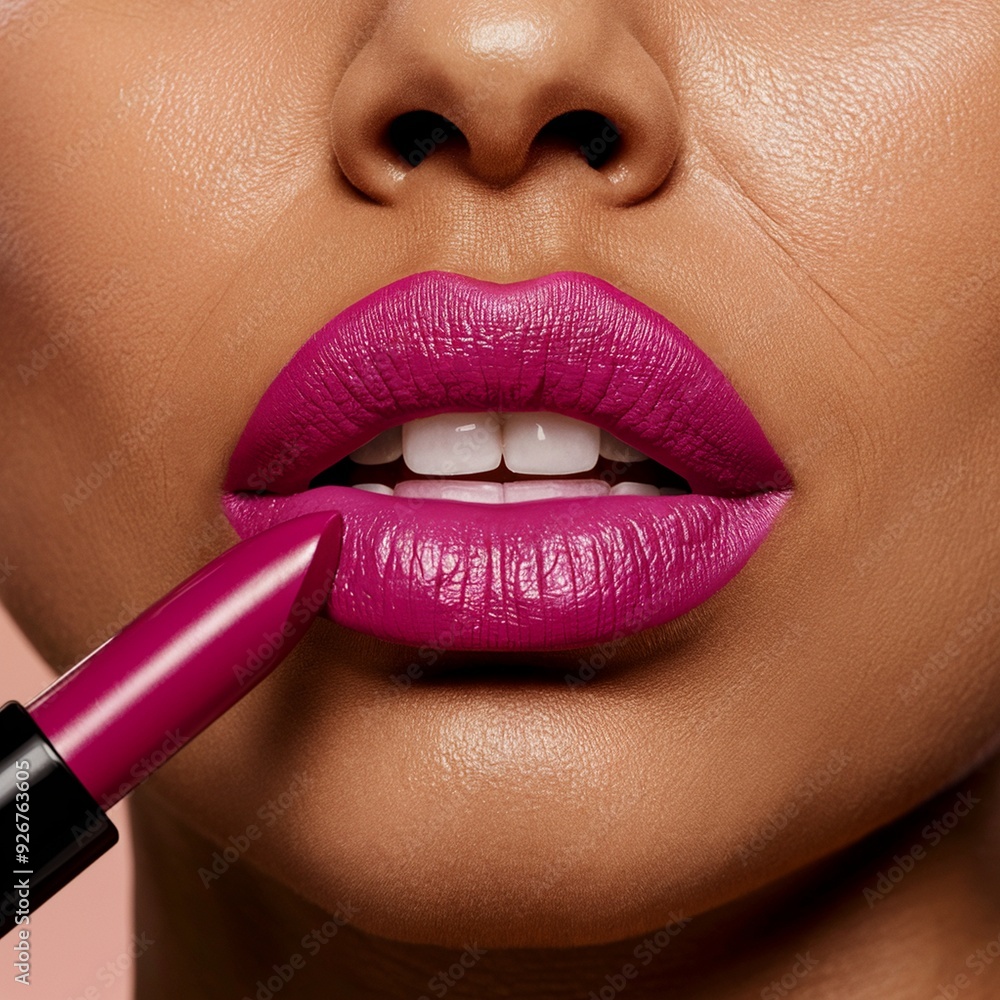 Beautiful Red Lipstick Closeup: A Stunning View of Feminine Elegance ...