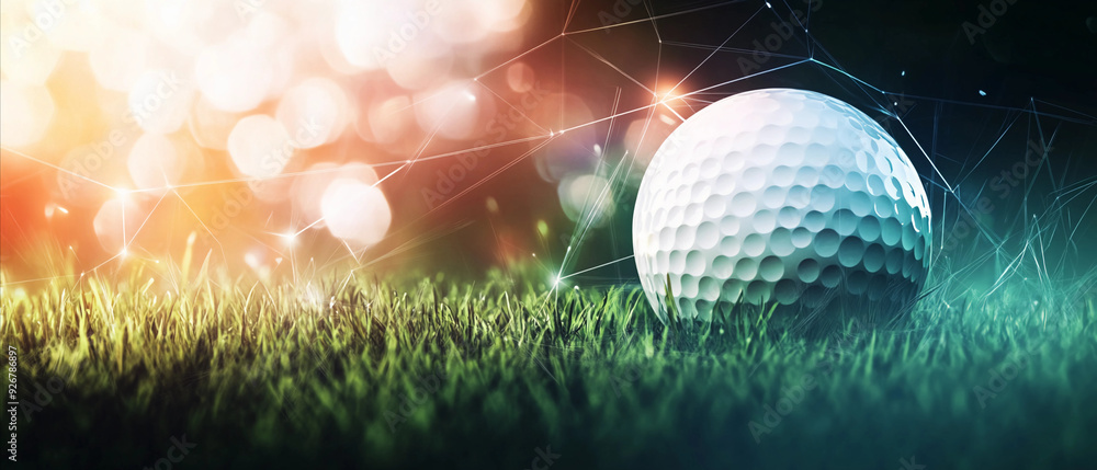 golf banner design: Futuristic Golf Banner Featuring Golf Ball in ...