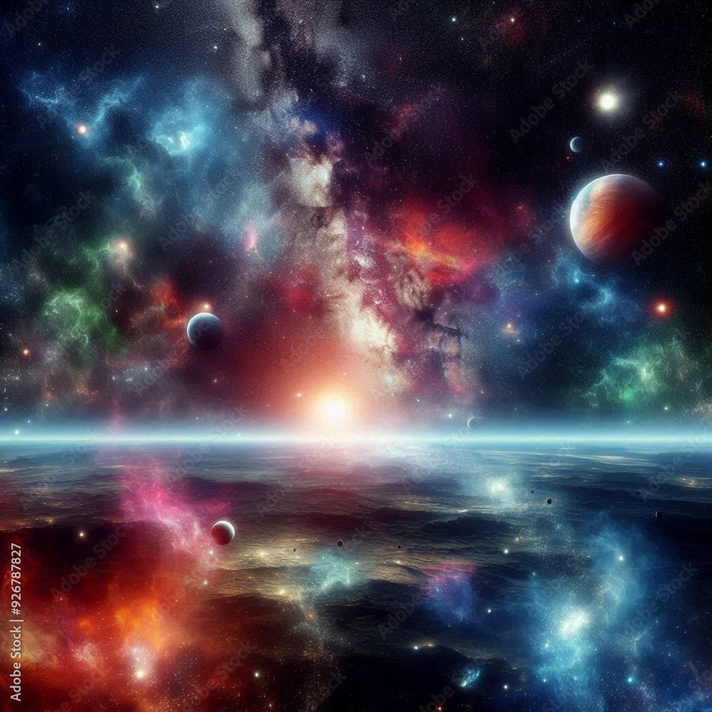 Seamless space texture background. Stars in the night sky with purple ...