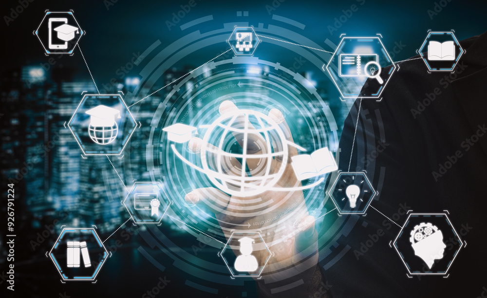 E-learning and Online Education for Student and University Concept ...