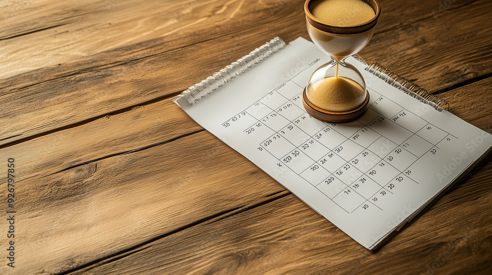 When an hourglass is seen overshadowing a calendar, the visual metaphor ...