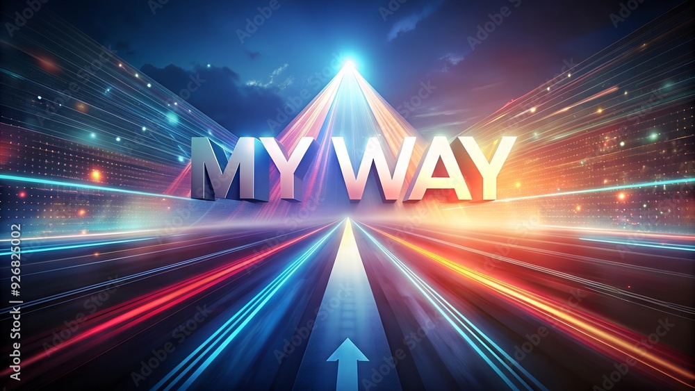 the words "MY WAY" in large, bold letters at the center. The background ...