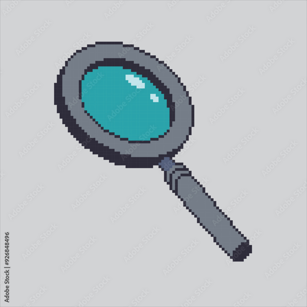 Pixel art illustration Magnifying Glass. Pixelated Lup. Lup Magnifying ...