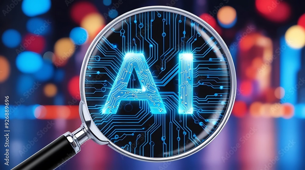 AI-powered image recognition technology, illustrating the creation of ...