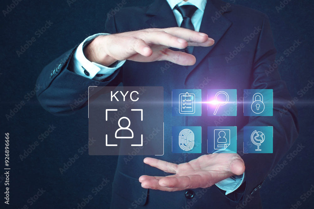 Fotografia do Stock: Interactive KYC compliance interface: A digital ...